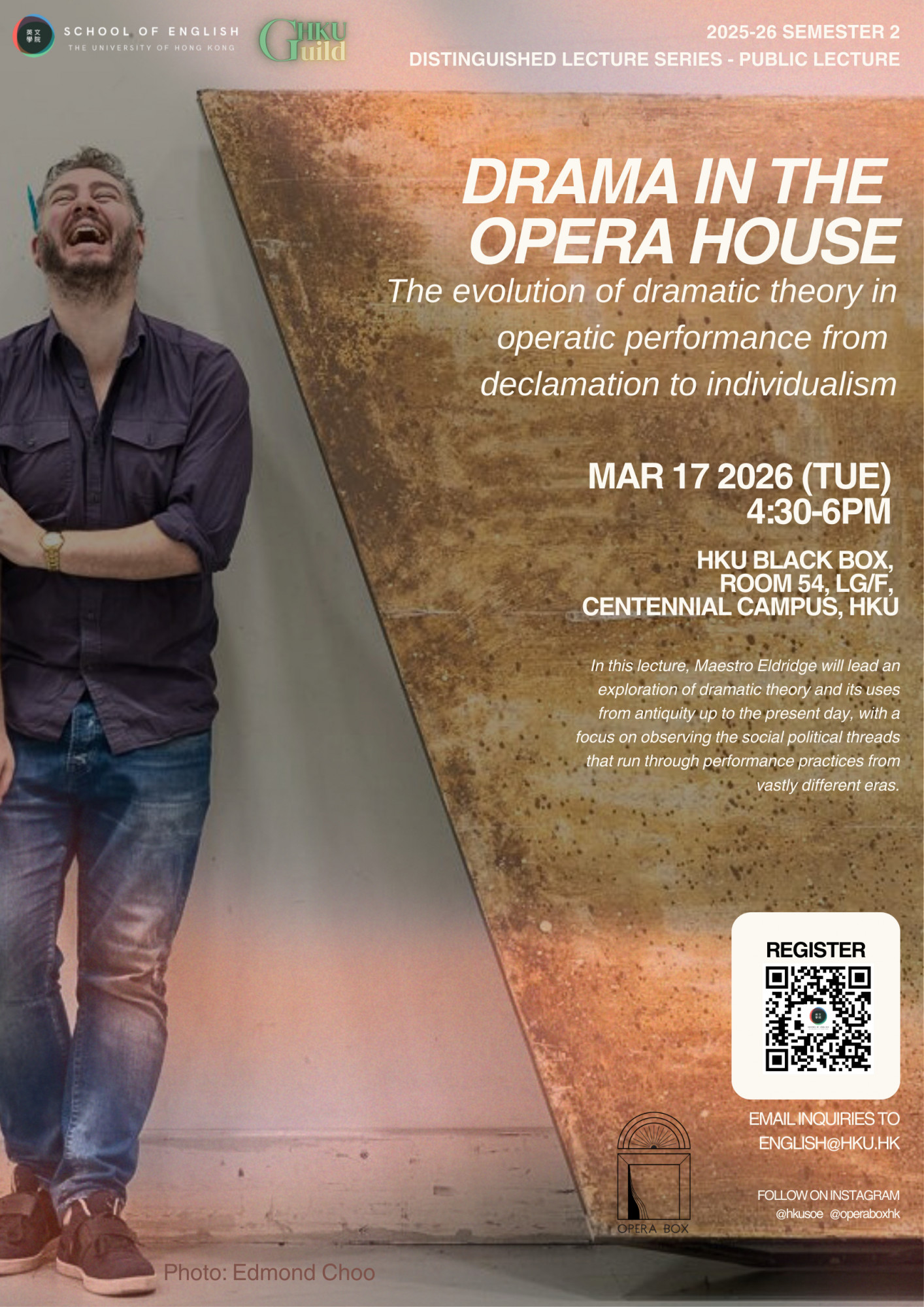 Mr. Greg Eldridge - Public Lecture & Workshops | Distinguished Lecture ...